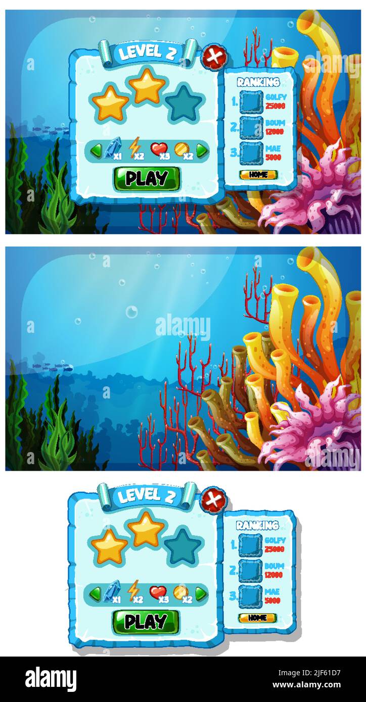 A game background template with elements illustration Stock Vector ...