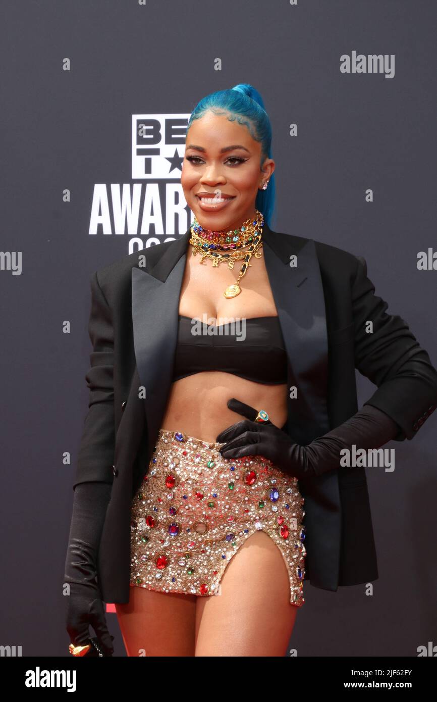 June 26, 2022, Los Angeles, CA, USA: LOS ANGELES - JUN 26: GoGo Morrow at the 2022 BET Awards at ...