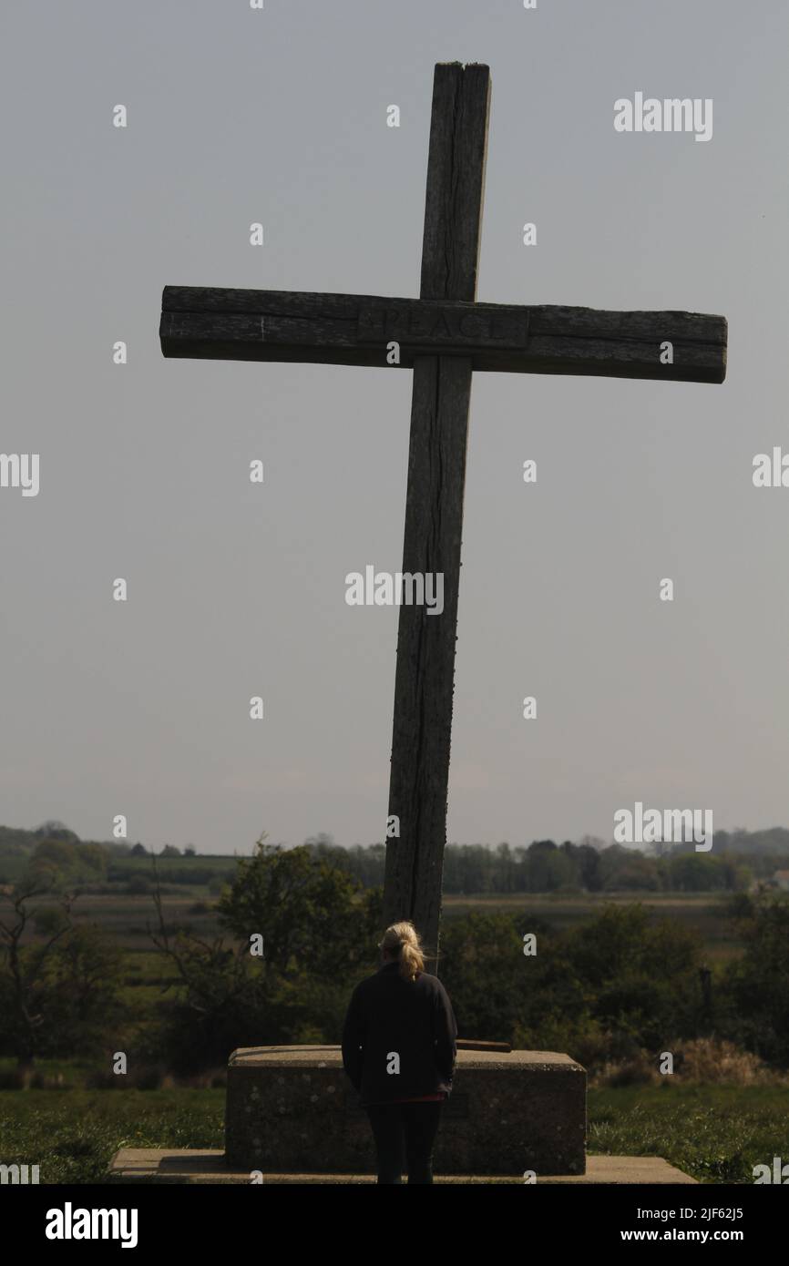 Christian peace cross at St. Benet's Abbey Stock Photo - Alamy
