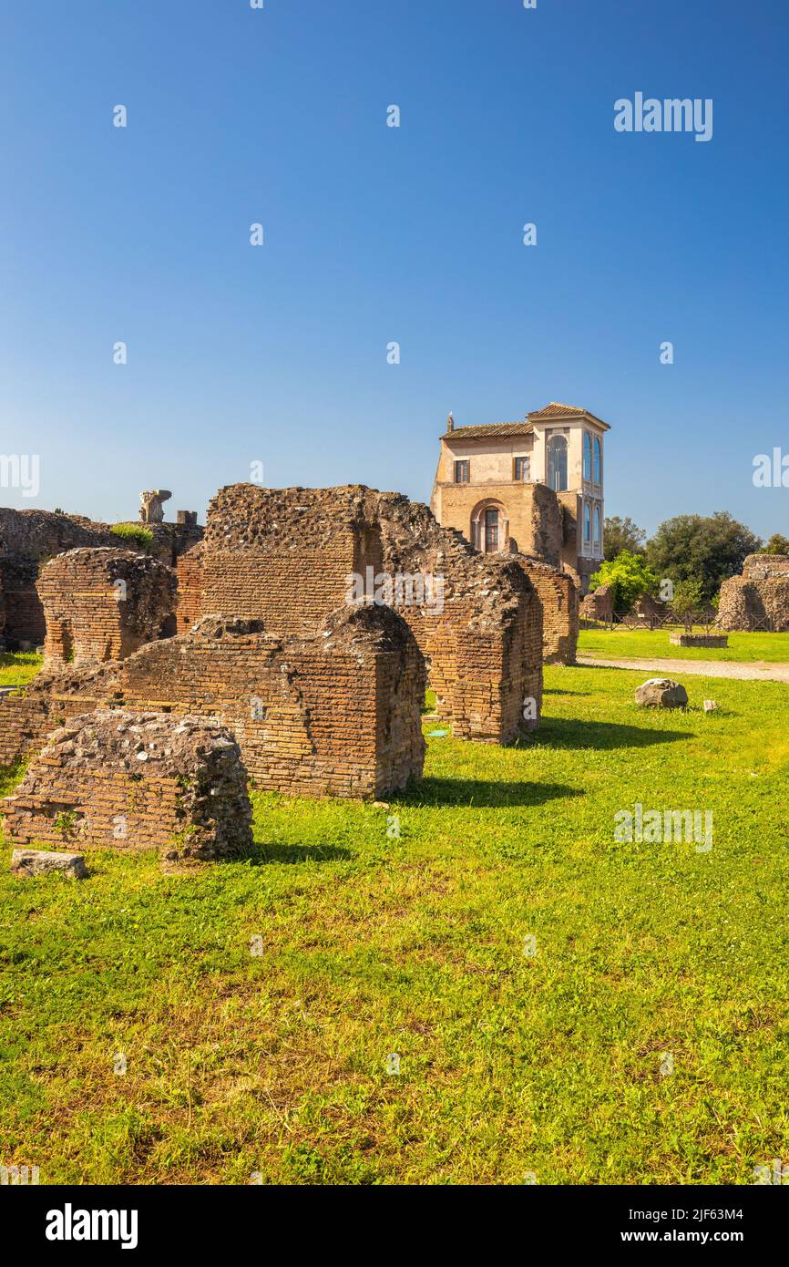 The ancient roman buildings on The Palatine Hill above of The Roman ...