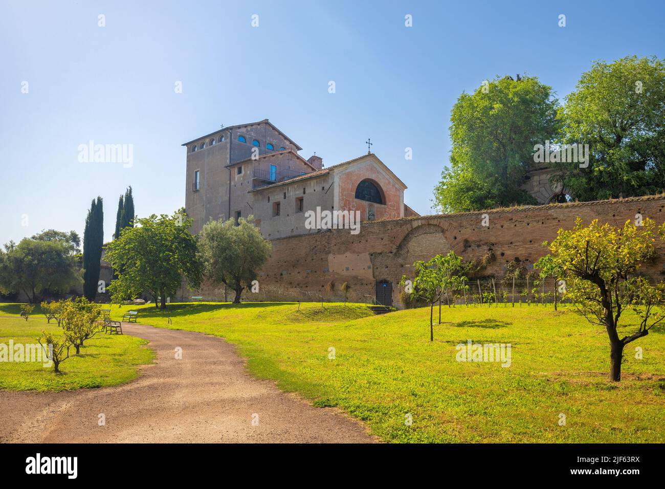 The ancient roman buildings on The Palatine Hill above of The Roman ...