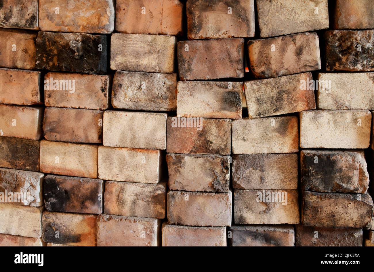 Stack of bricks from demolition works Stock Photo - Alamy
