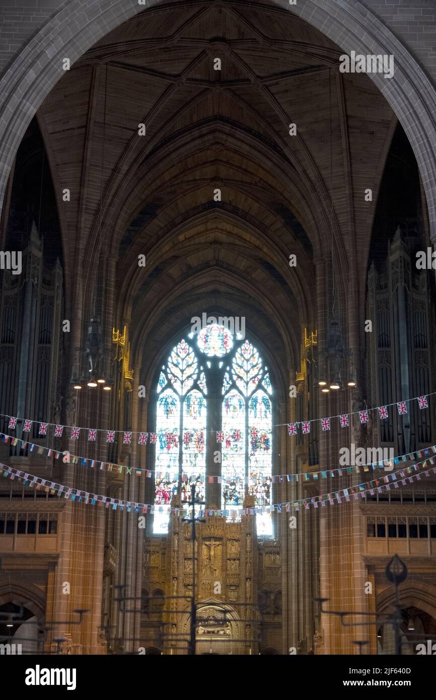 Liverpool Cathedral is a towering neo-Gothic structure dedicated to the ...