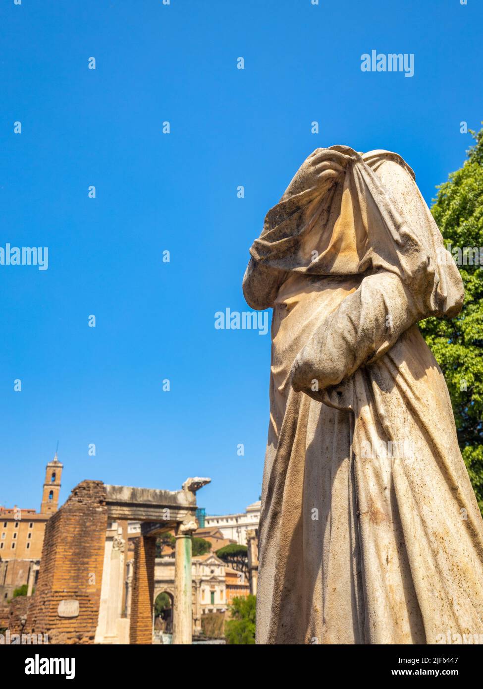 Statue in The Roman Forum (latin name Forum Romanum), plaza of the ...
