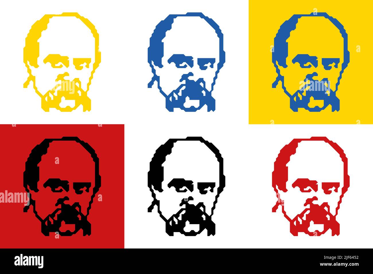 Taras Shevchenko Ukrainian writer portraits collage Stock Vector Image ...