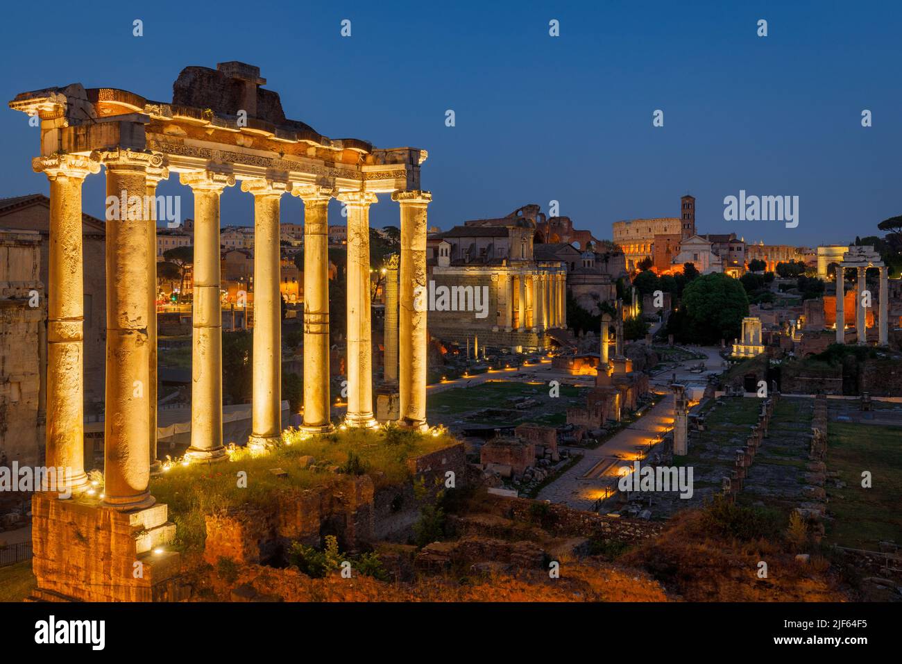 Roman Forum At Night