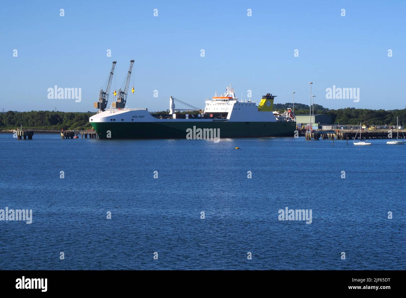 MV Anvil Point, a RO-RO ferry operated on behalf of the Ministry of ...