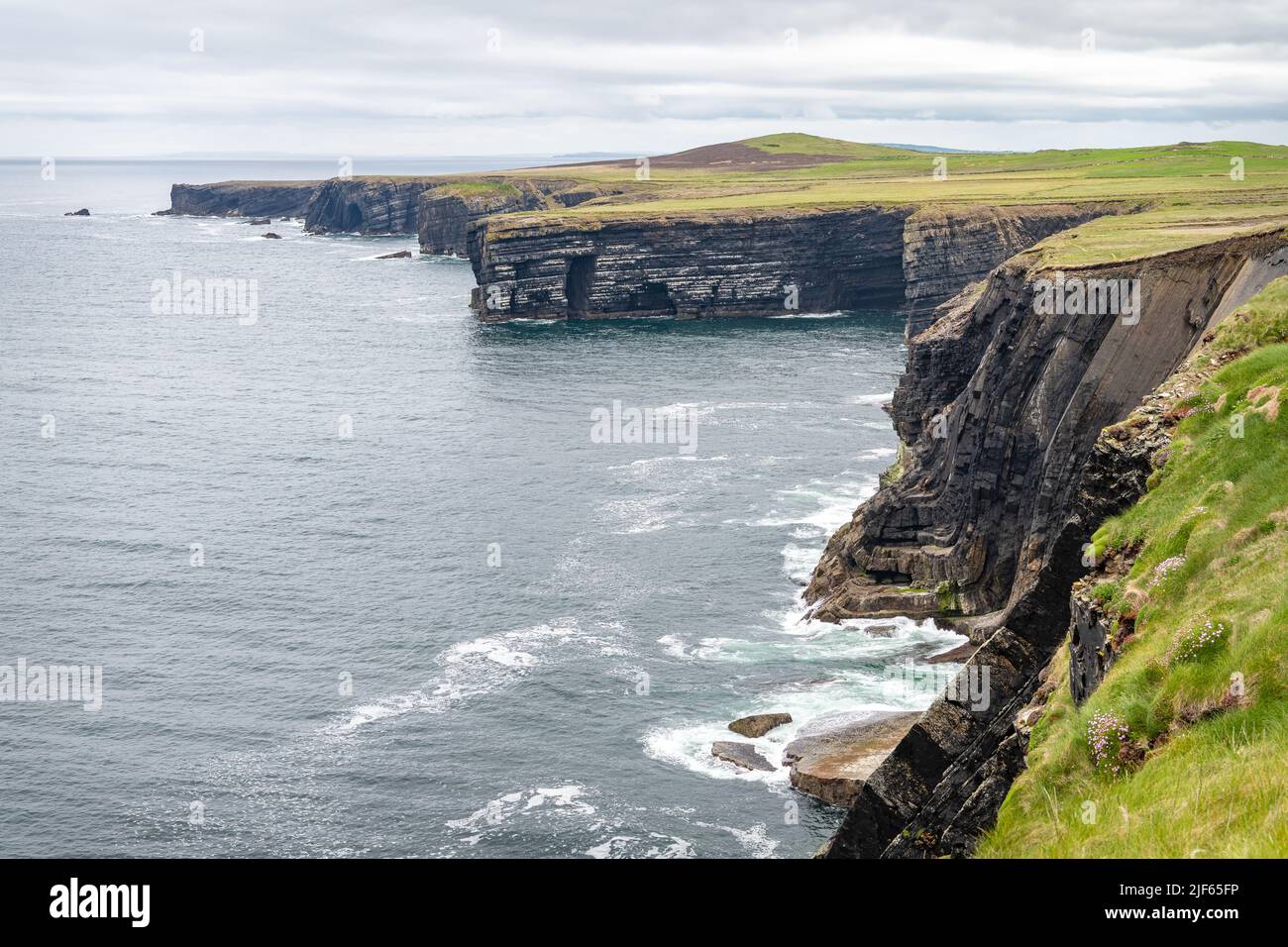 The North side cliffs of Loophead Peninsular, County Clare, Ireland ...