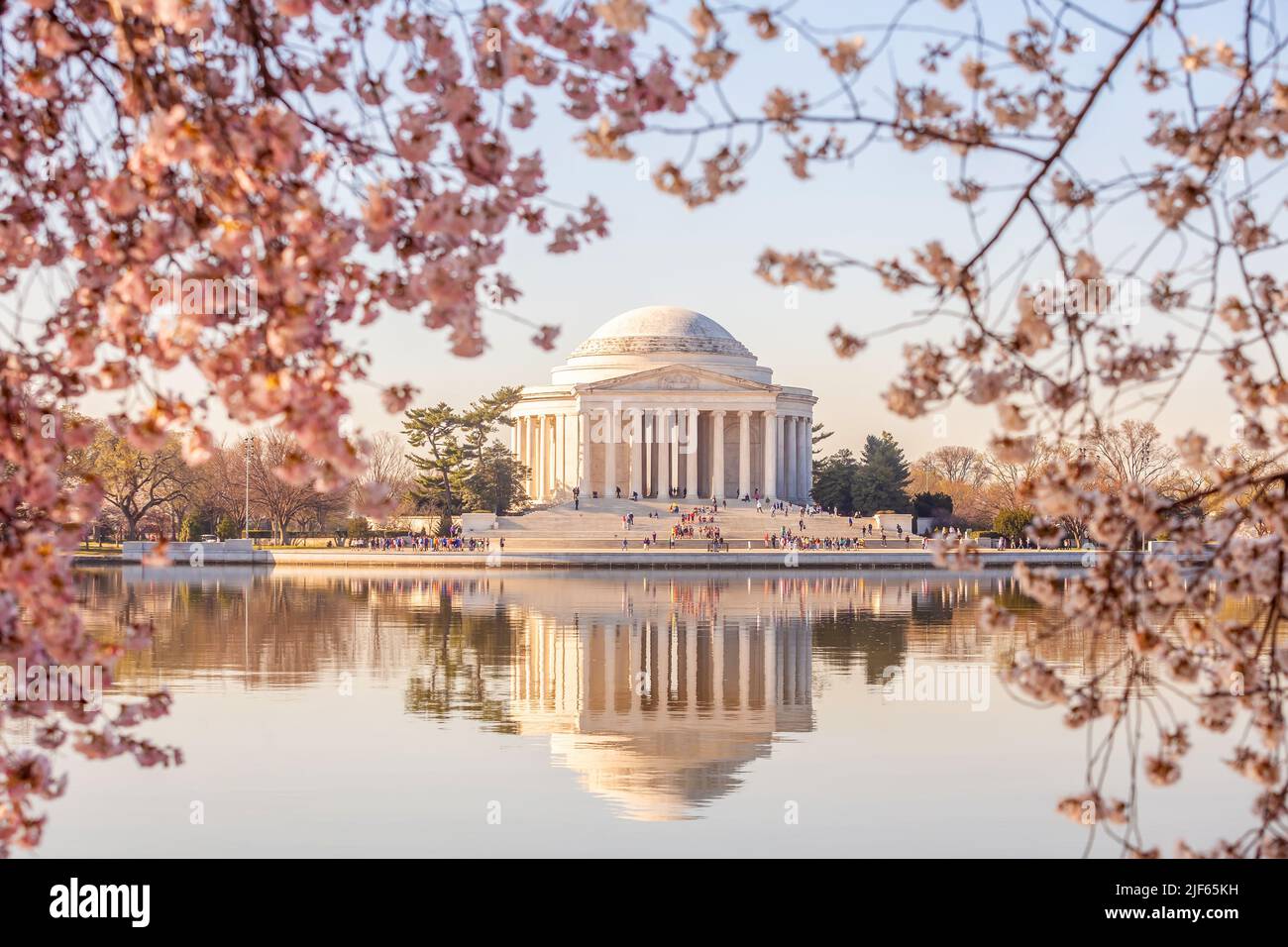The Jefferson Memorial during the Cherry Blossom Festival. Washington, D.C. in USA Stock Photo ...