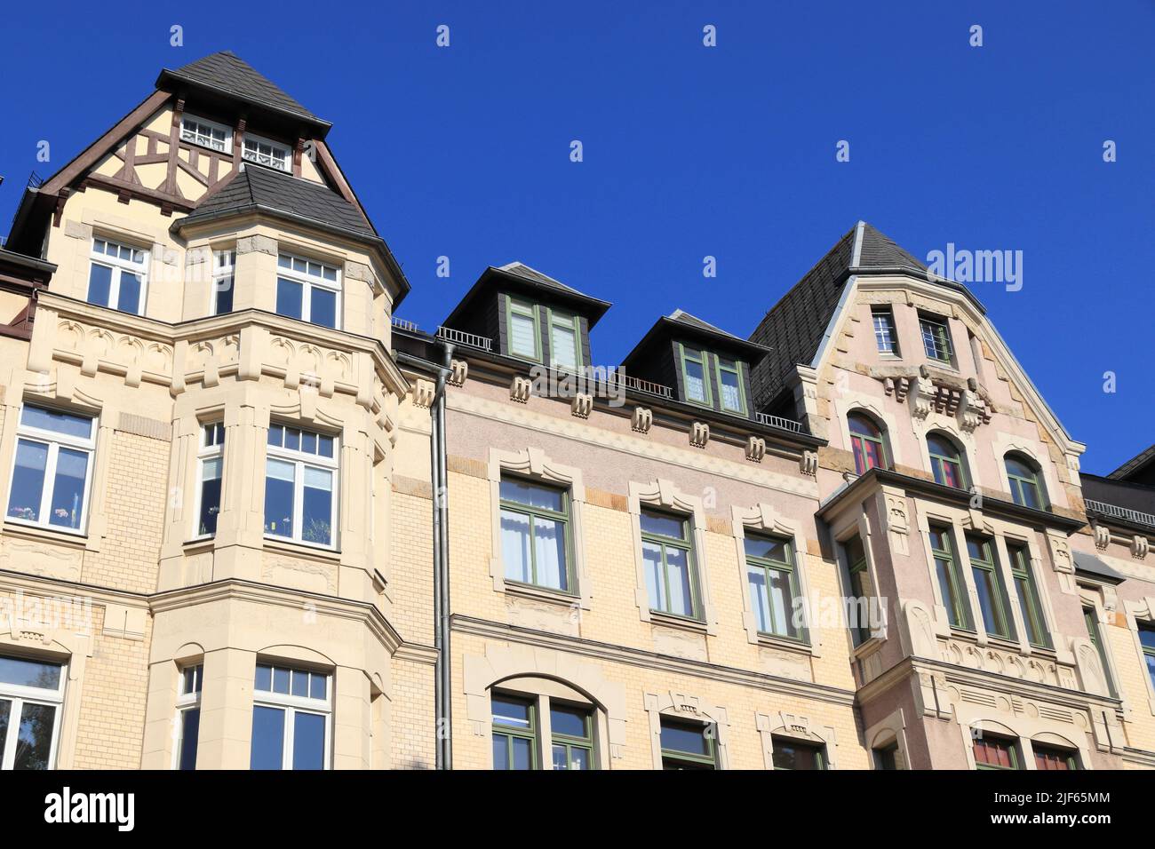 Chemnitz city, Germany. Residential architecture in East Germany ...