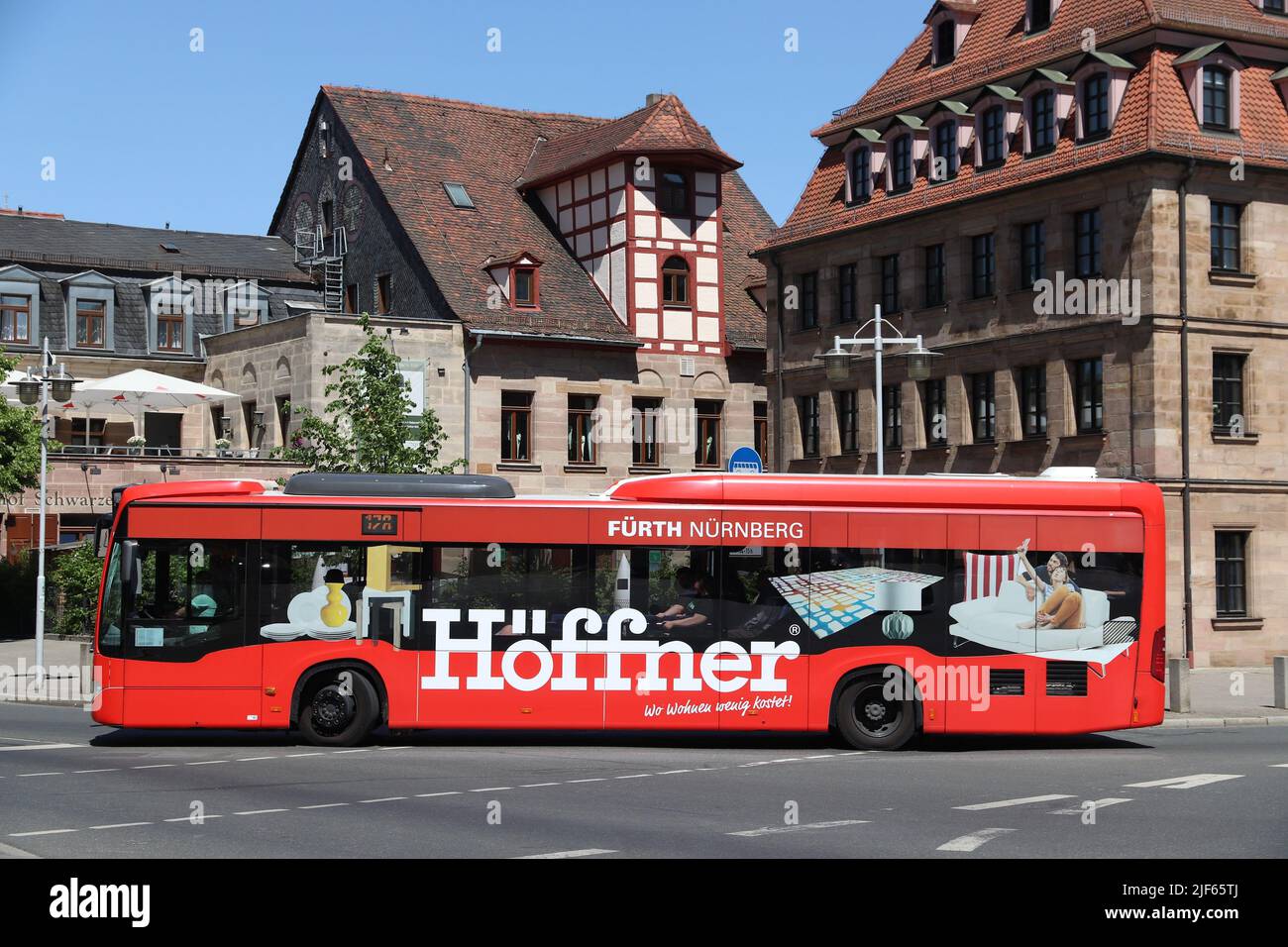FURTH, GERMANY - MAY 6, 2018: City bus Mercedes-Benz Citaro in Furth ...