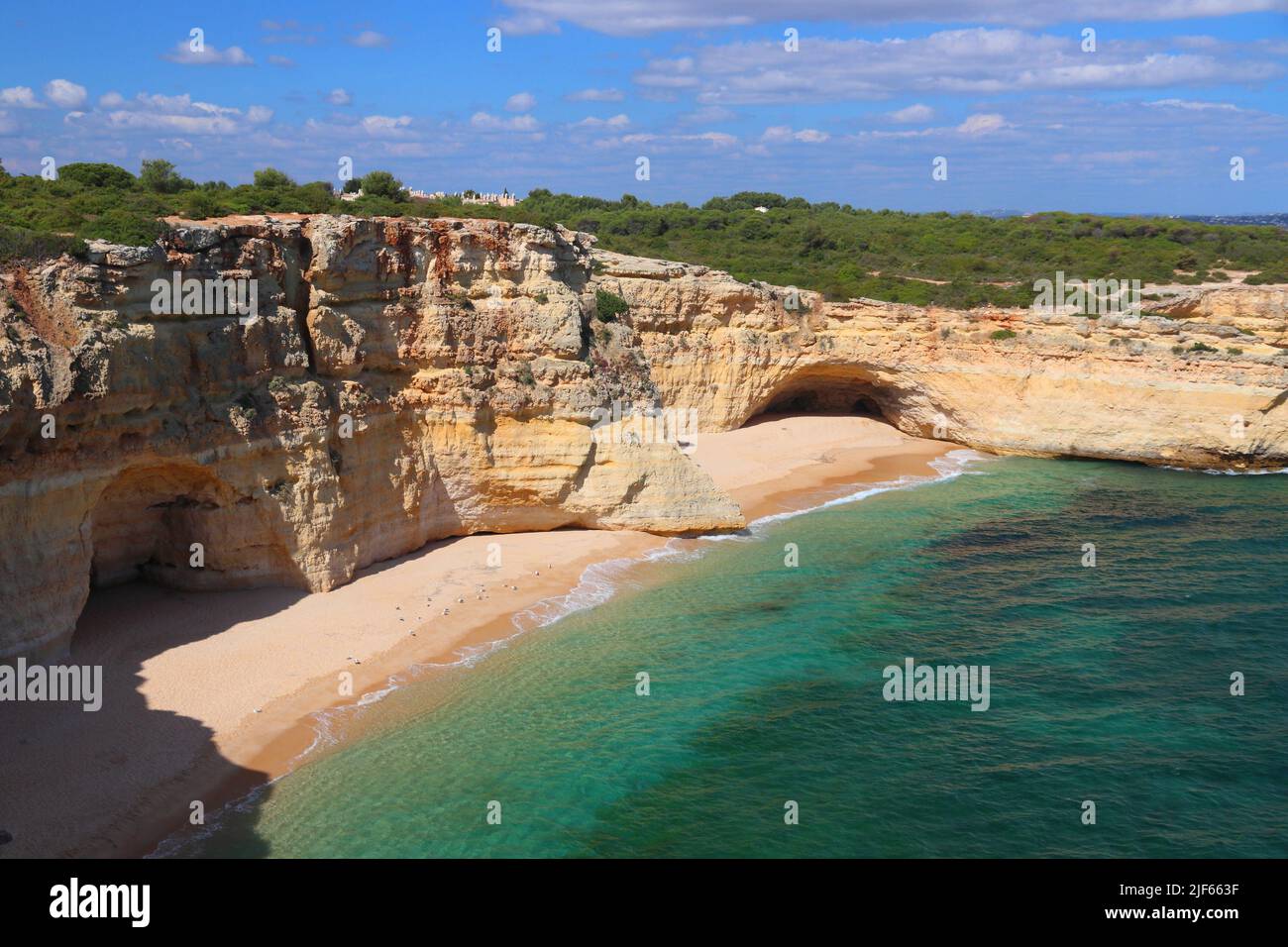 Algarve beach. Landscape of Algarve region in Portugal. Marinha Beach ...