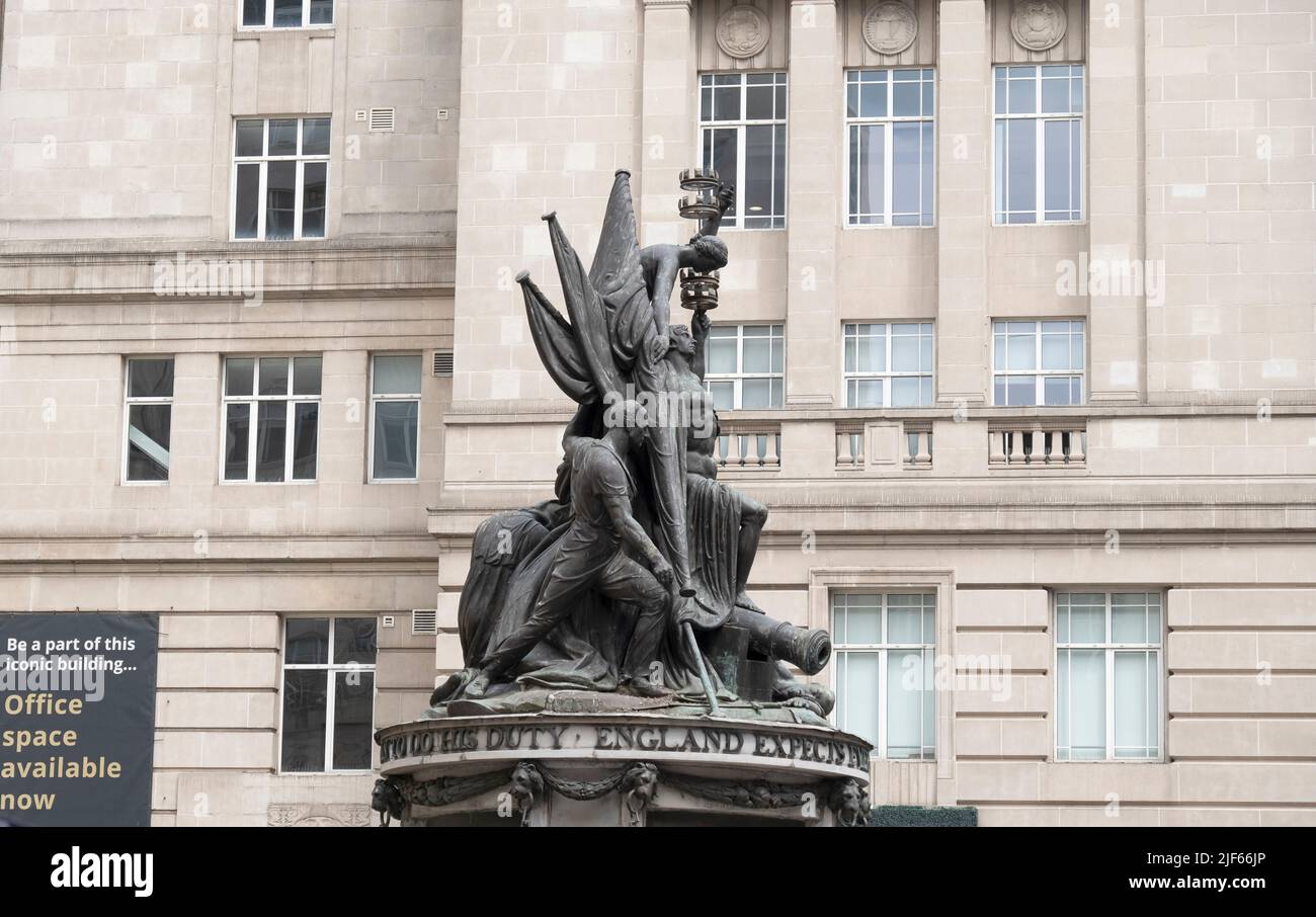 bronze statue in Liverpool,England Stock Photo - Alamy