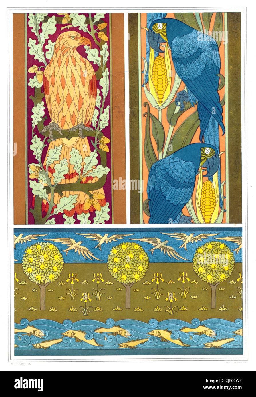 Maurice Pillard Verneuil - Eagle and Oak - Mackaws and Corn - Fish and ...