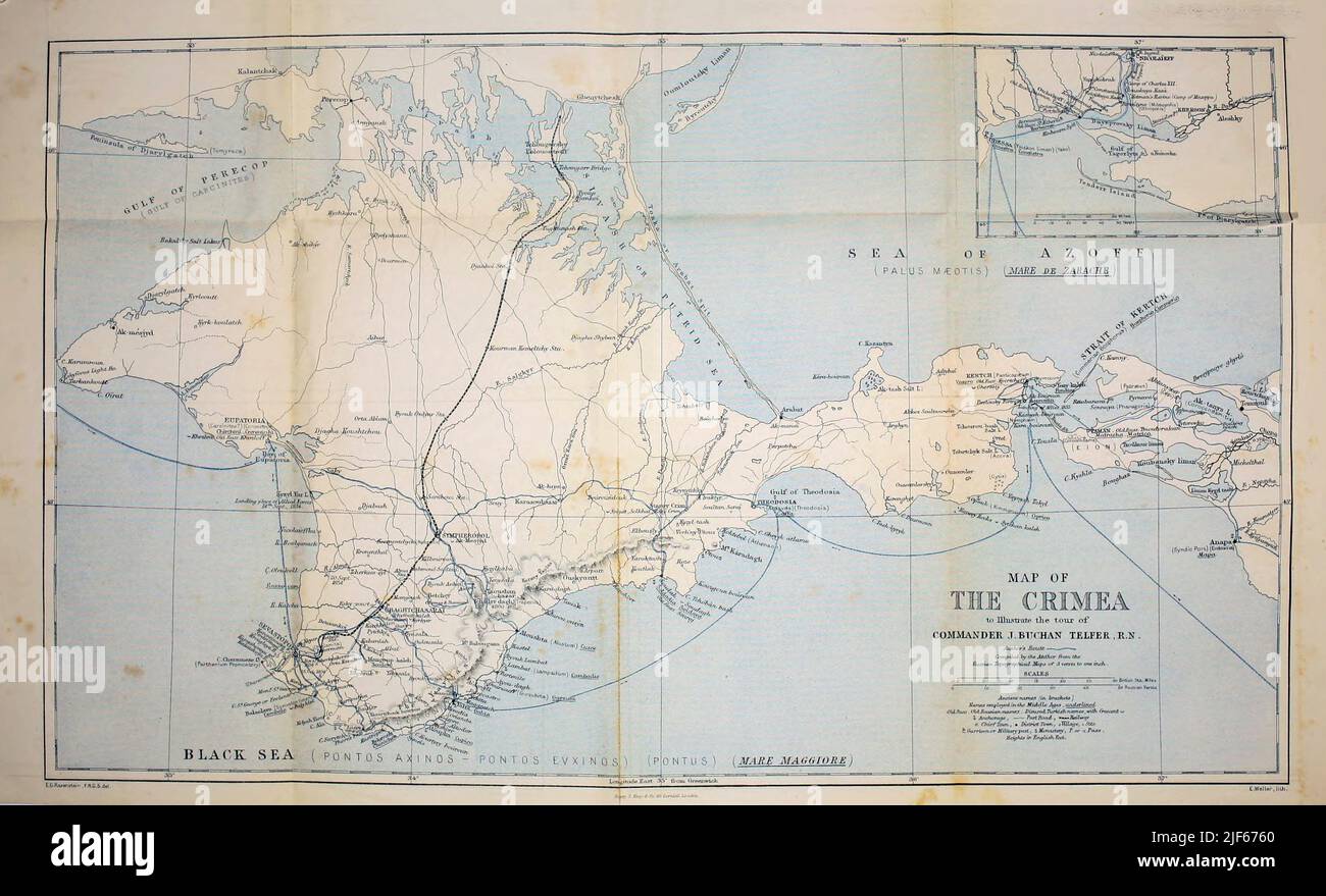 Map of the Crimea From the book The Crimea and Transcaucasia; being the ...