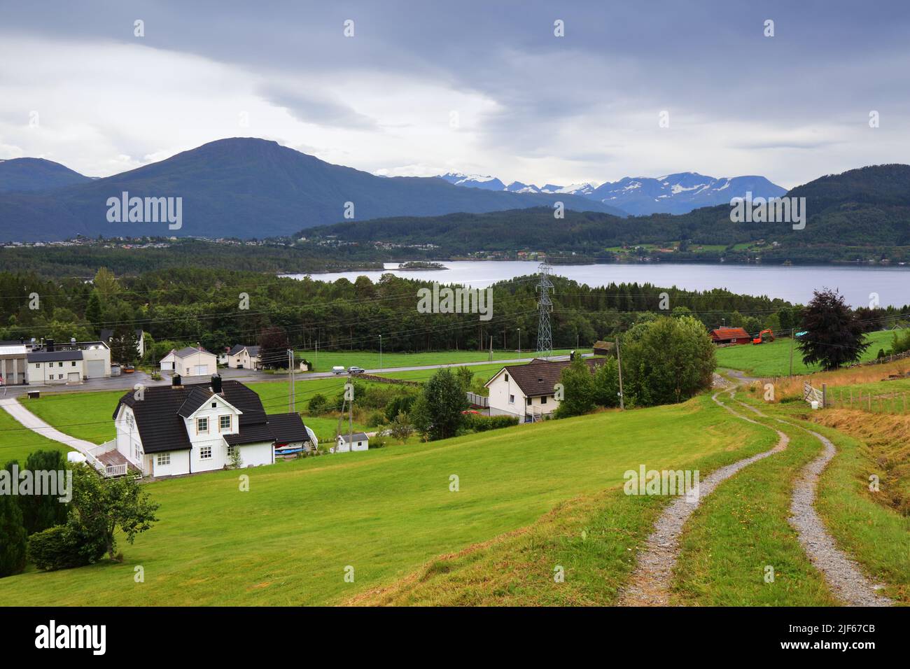 Norway Sunnmore district landscape. View from Nihusen mountain in ...