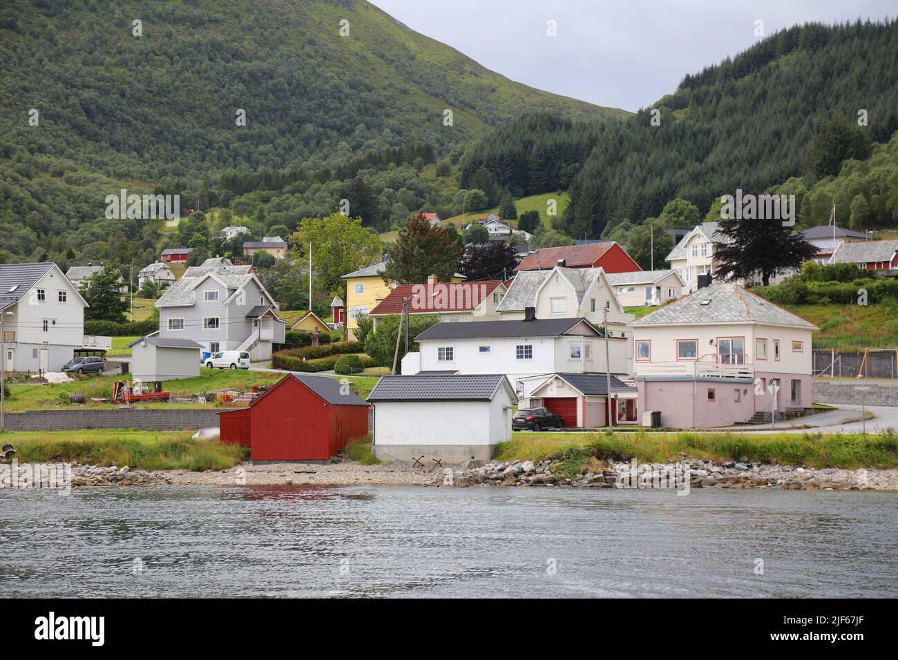 Norway Brandal town in Hareid municipality of Sunnmore district Stock ...