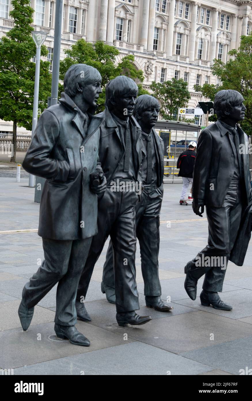 The Beatles statue in Liverpool, by Andy Edwards Stock Photo - Alamy