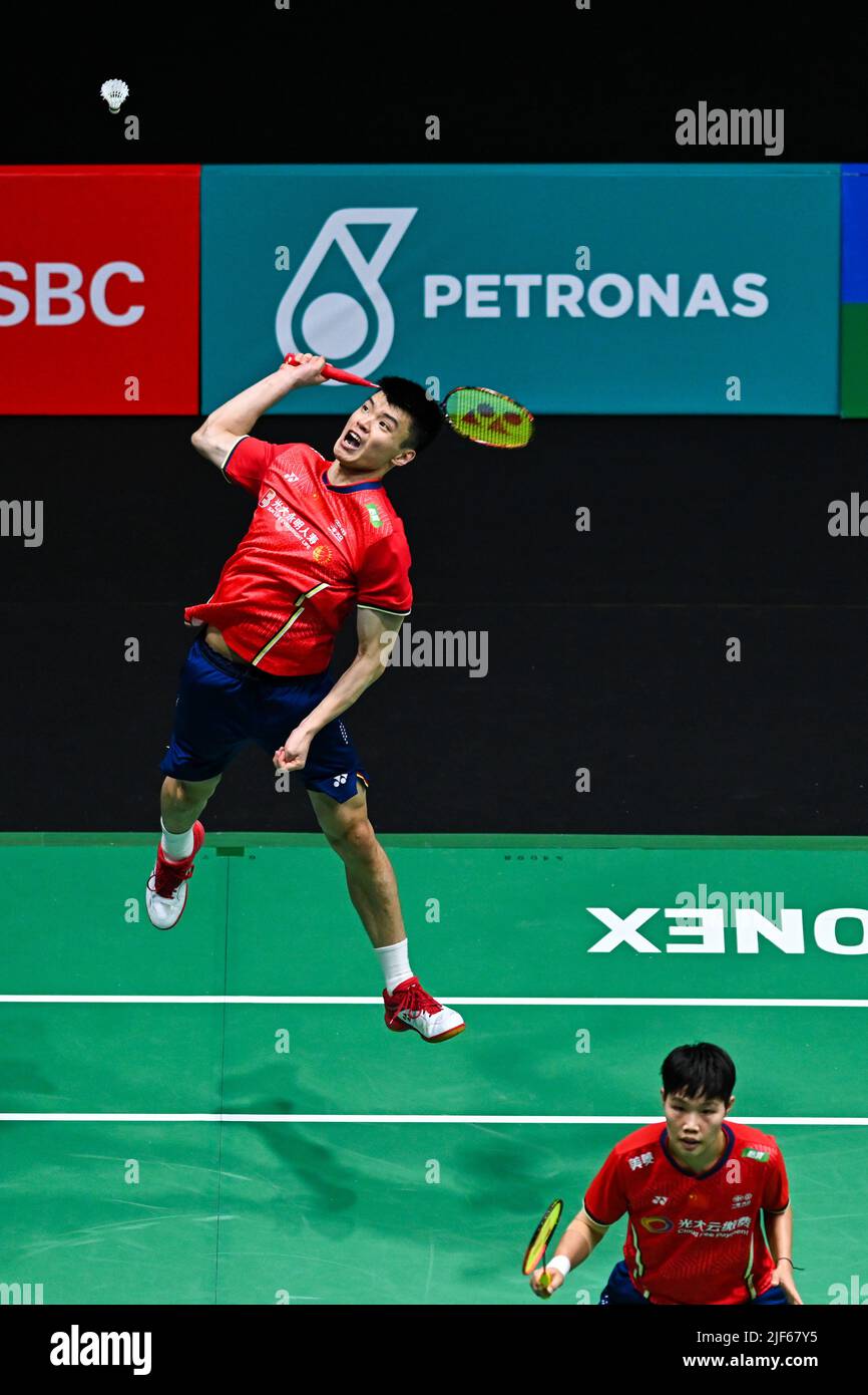 Kuala Lumpur, Malaysia. 30th June, 2022. Wang Yilyu (L)/Huang Dongping ...