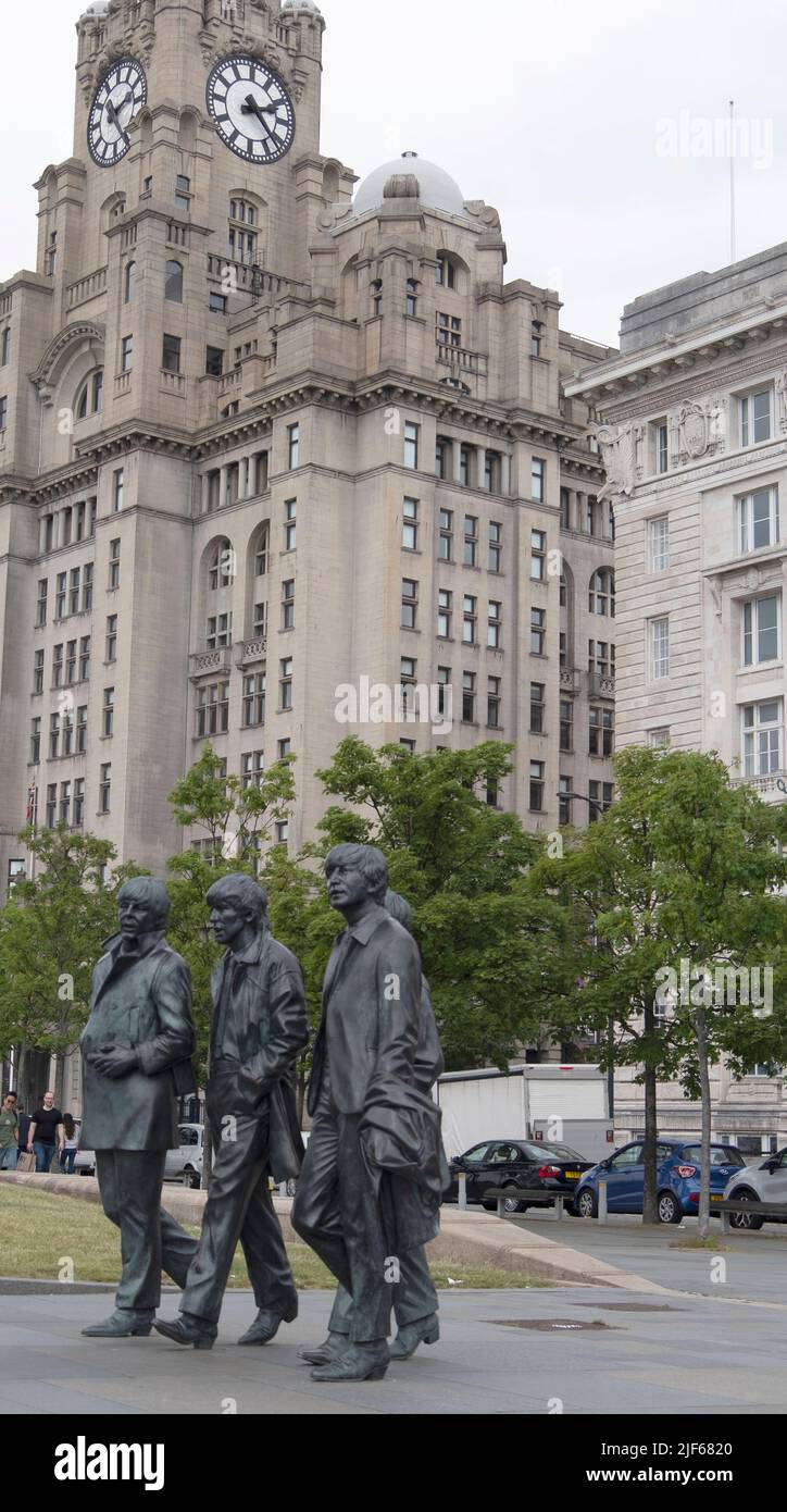 The Beatles statue in Liverpool, by Andy Edwards Stock Photo - Alamy