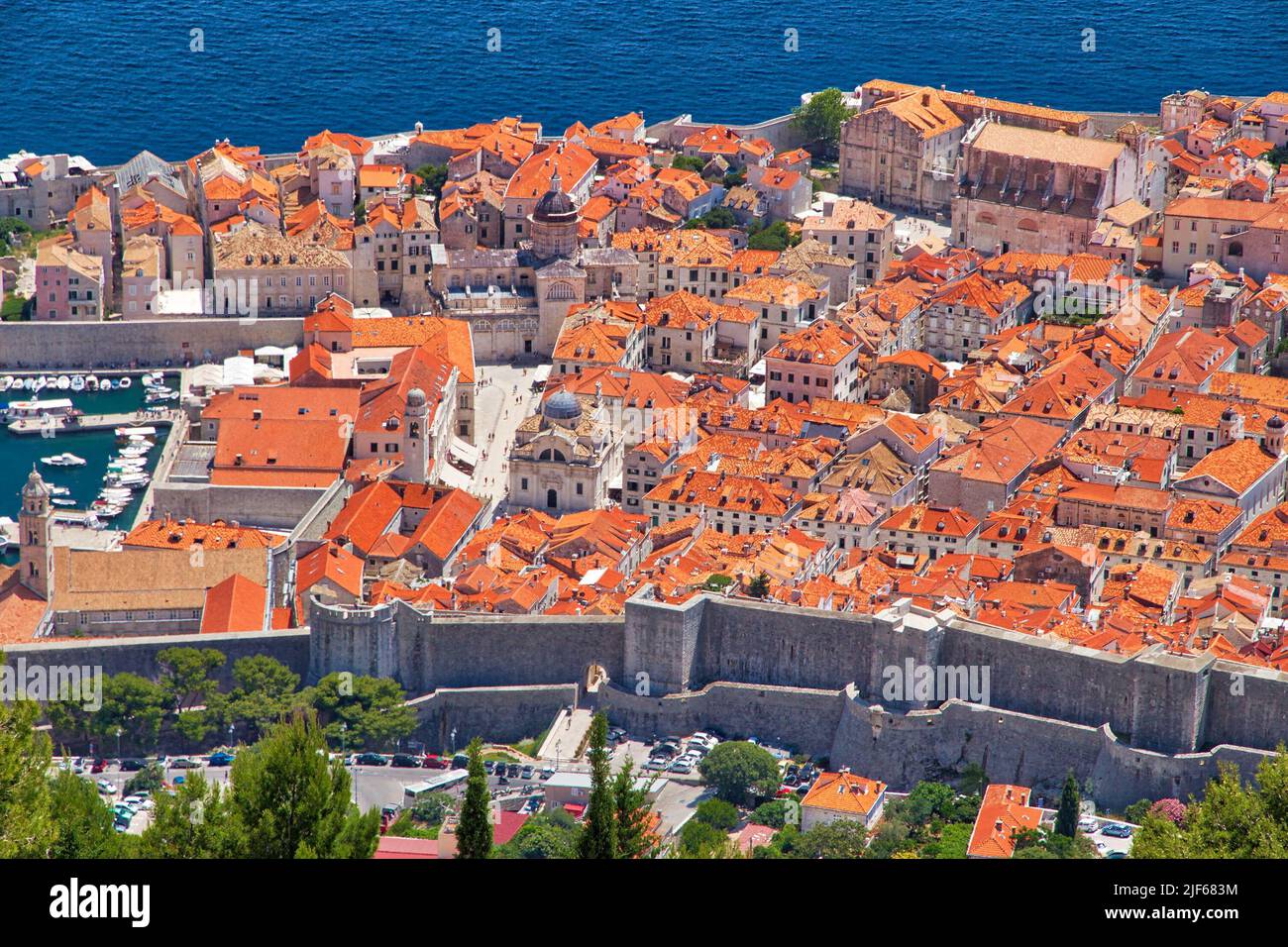 Medieval city of Dubrovnik, Croatia. Fortified Old Town. UNESCO World ...
