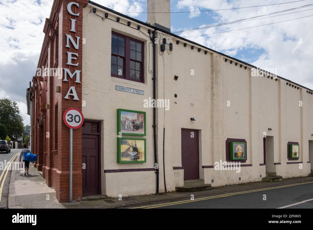 The Alhambra Cinema in the Lake District market town of Keswick Stock ...