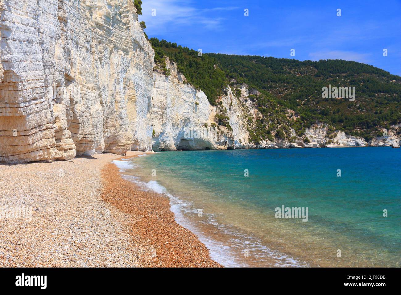 Gargano National Park in Italy - Vignanotica Beach cliff landscape ...