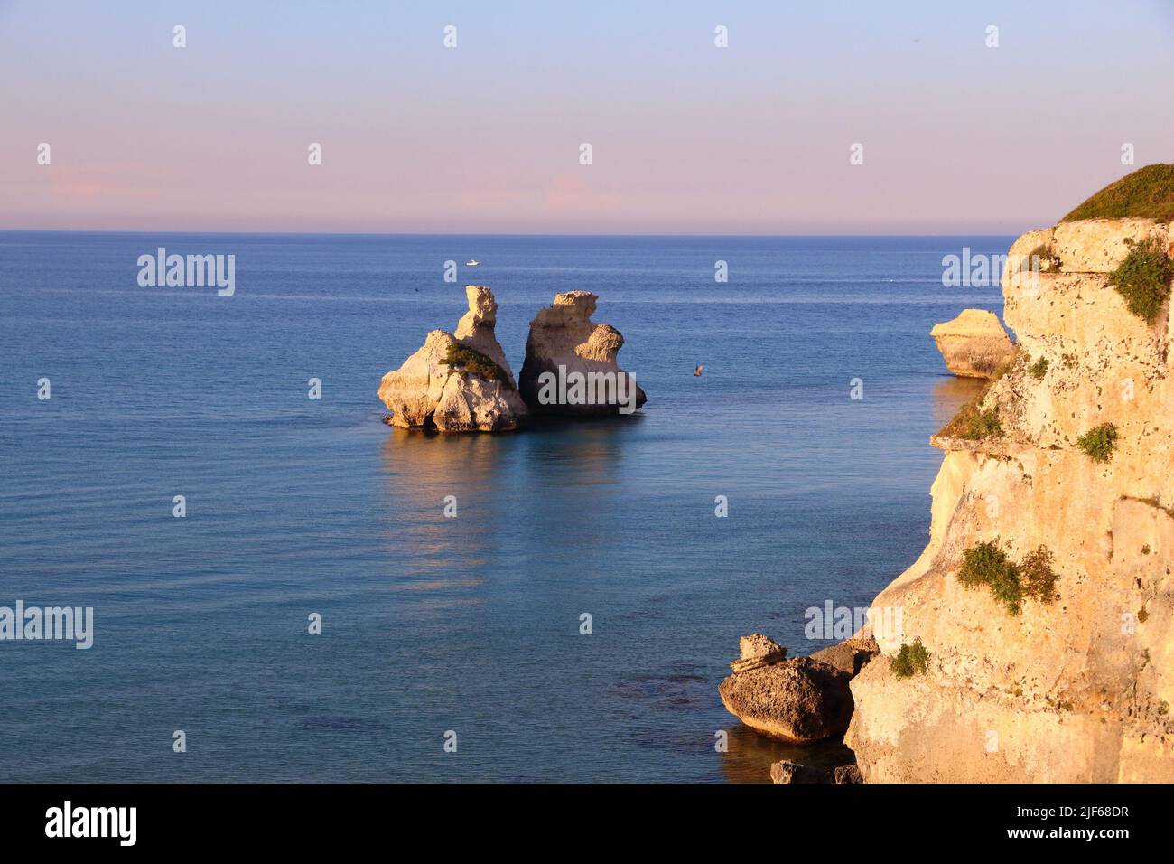 Salento Italy coast landscape. Torre Dell'Orso in Apulia region Stock ...