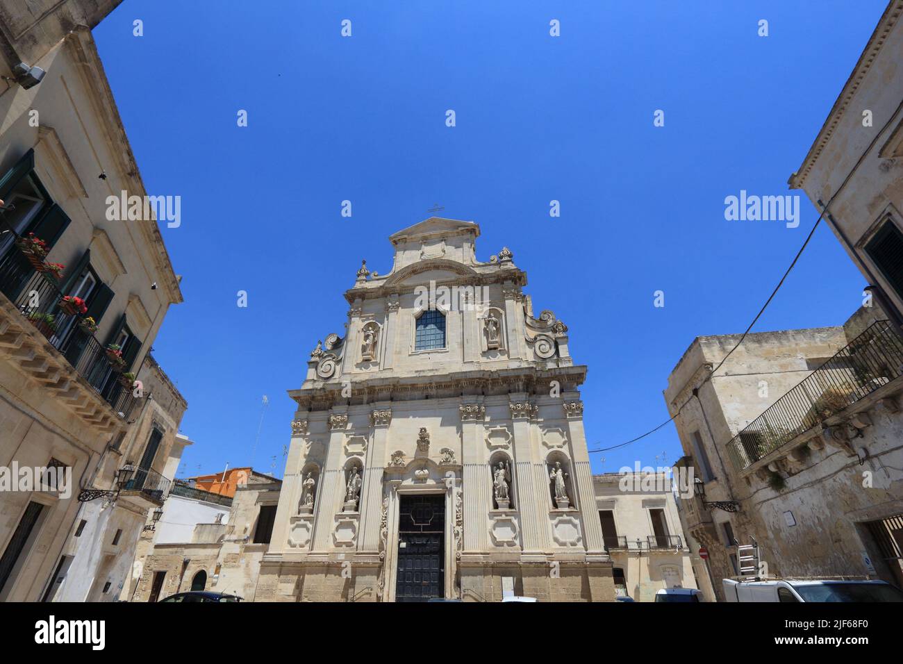 Italian town: Lecce in Apulia. Baroque church - Saint Mary of ...