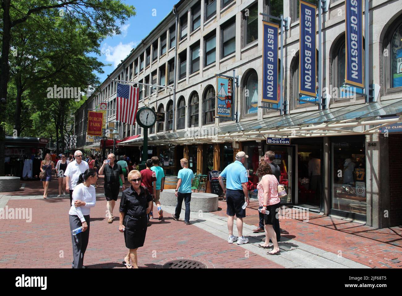 BOSTON, USA - JUNE 9, 2013: People visit Old Boston, one of oldest ...