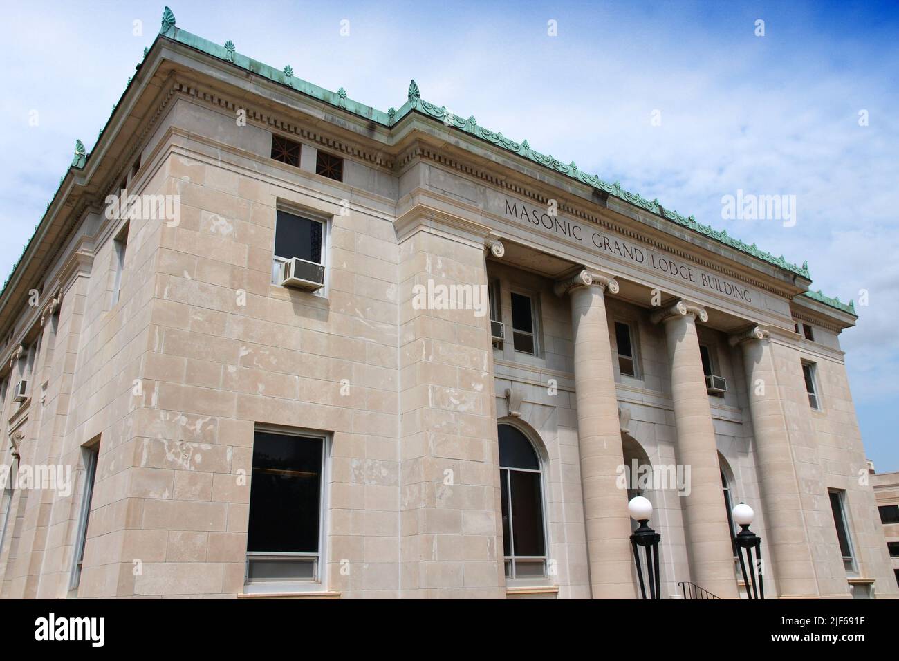 Topeka city, Kansas. Landmark architecture of Masonic Grand Lodge ...