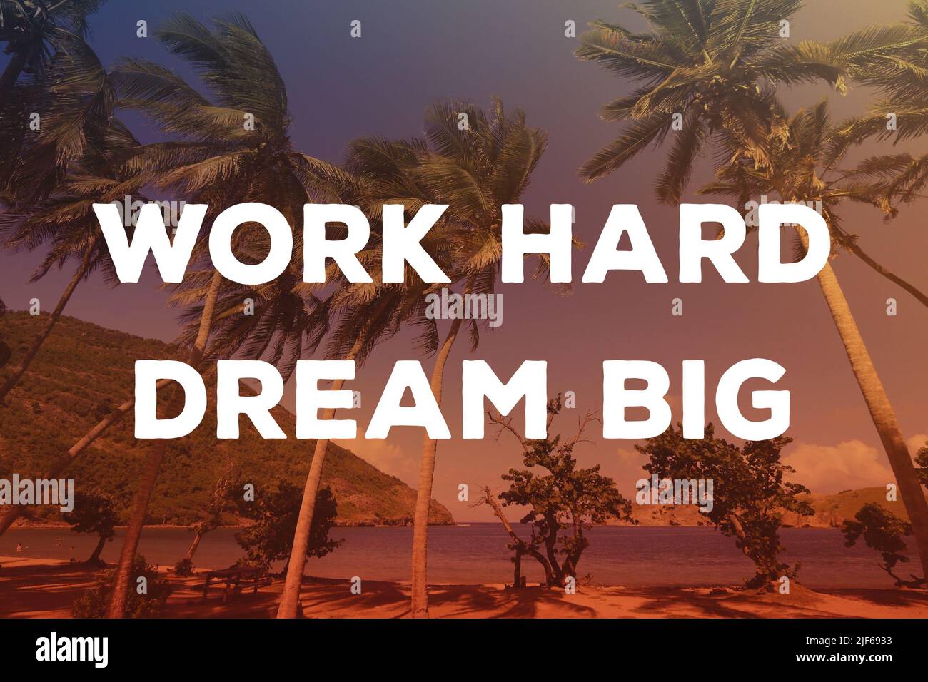 Work hard dream big. Startup motivational quote poster. Success ...