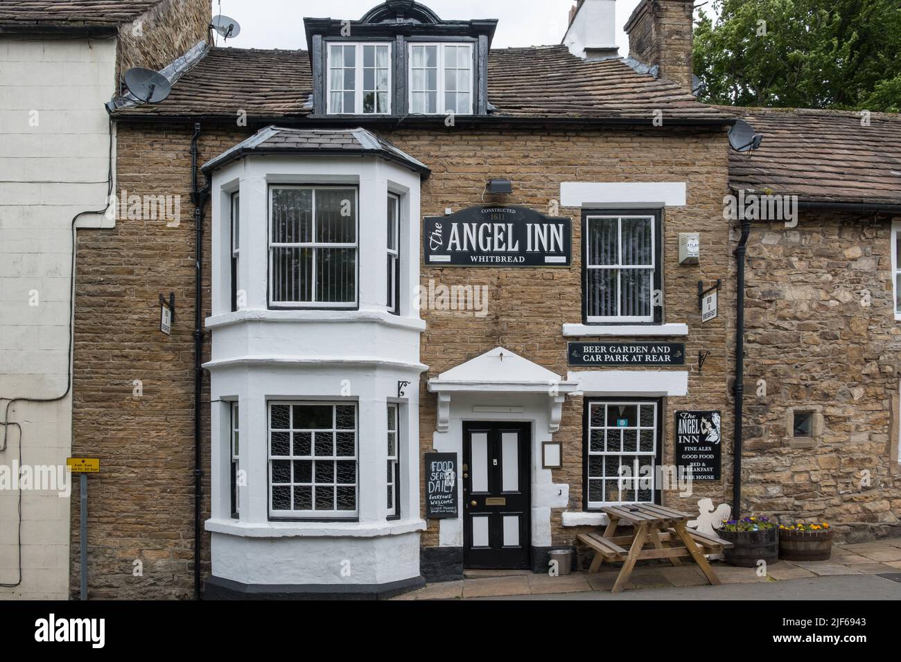 The Angel Inn pub in Alston in Cumbria which is the highest market town ...
