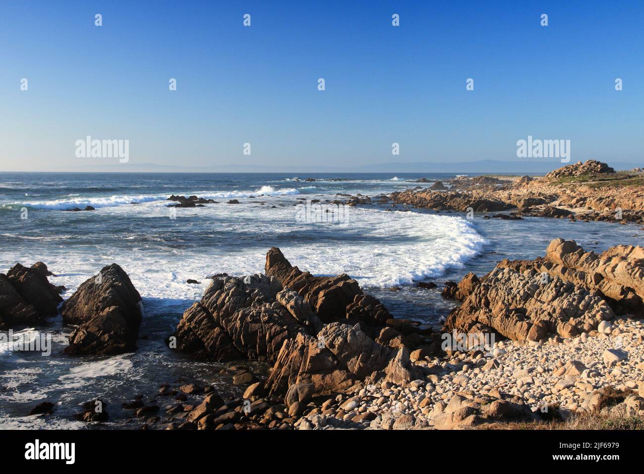 California nature - Pescadero Cove view from Pebble Beach. Pacific ...