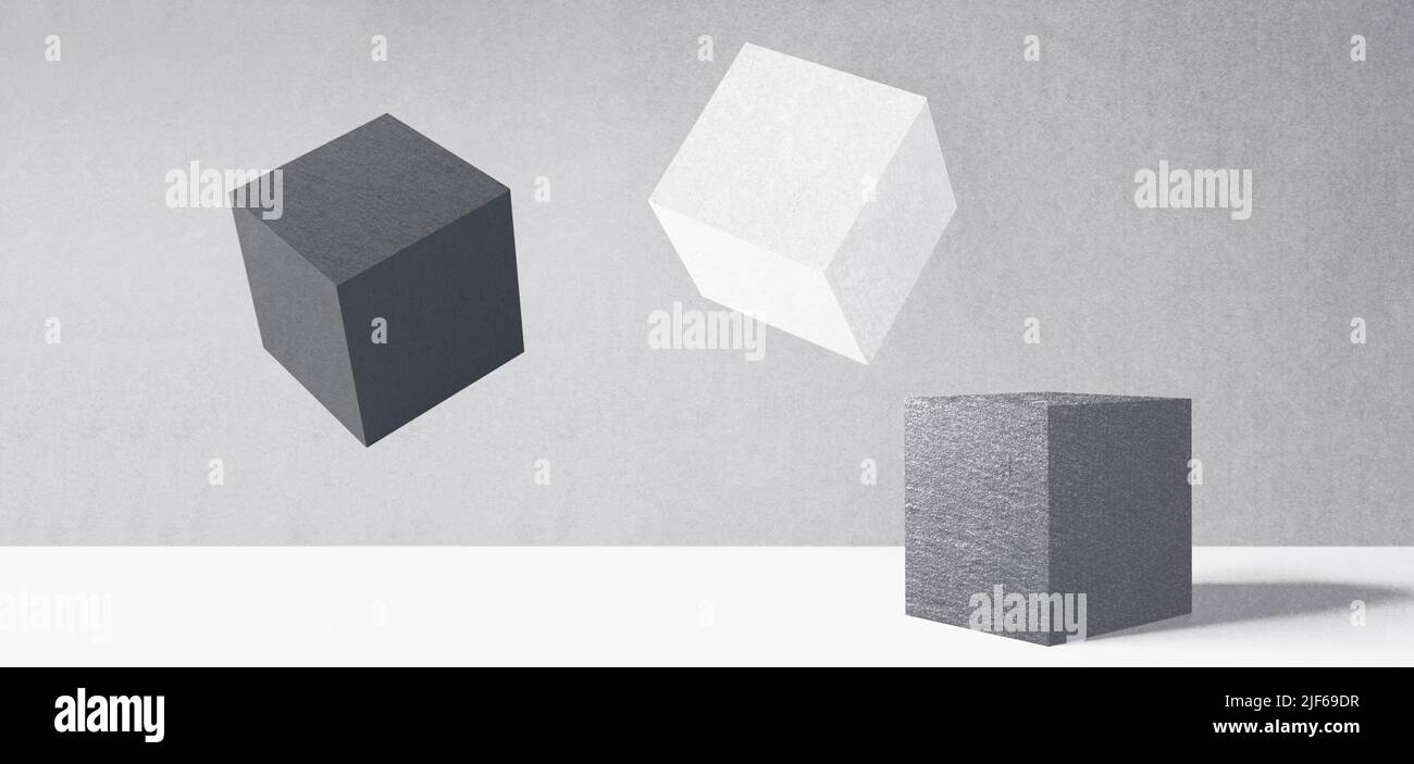 3d cubes on paper hi-res stock photography and images - Alamy