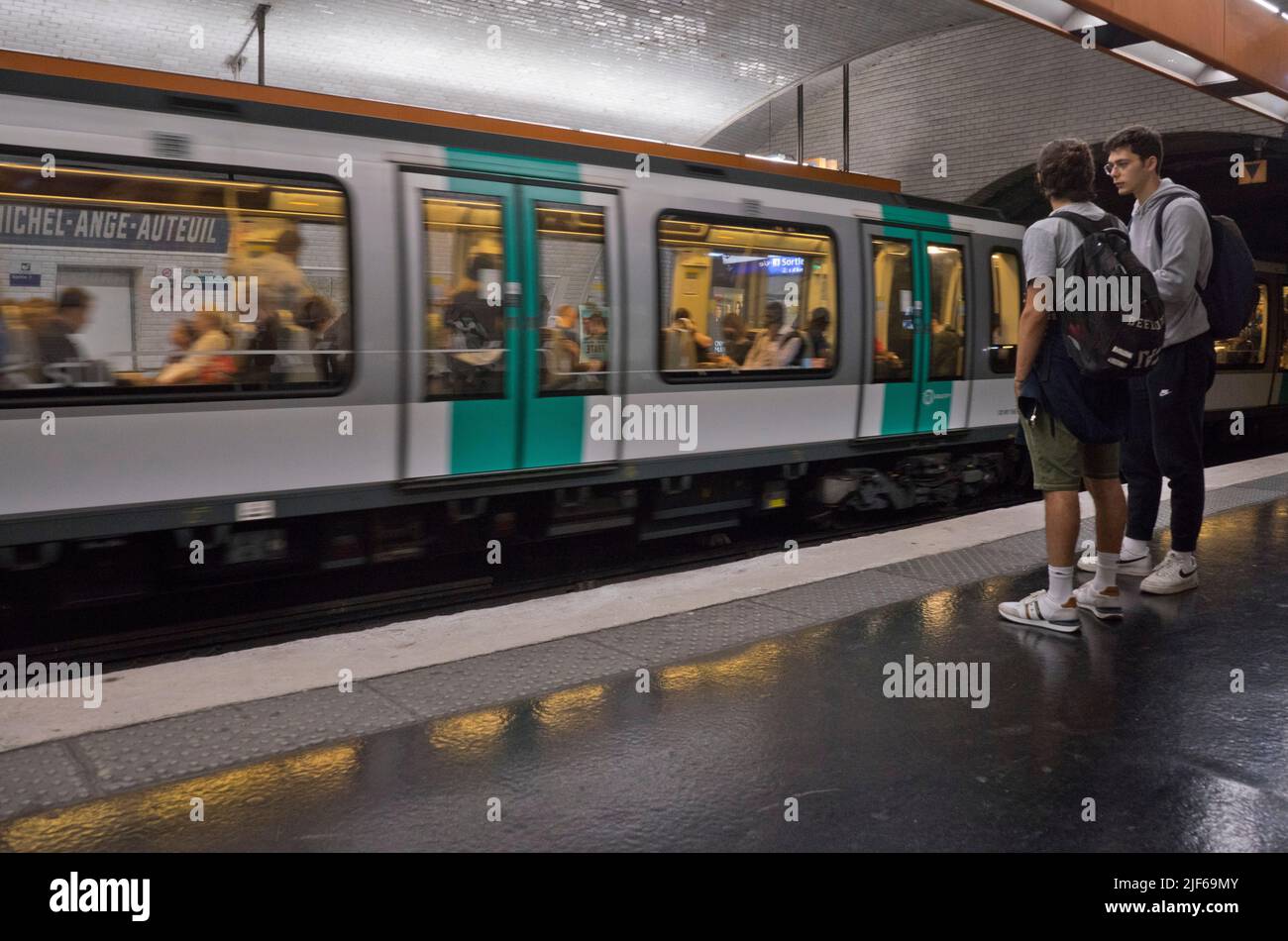 Passengers at a metro station in Paris,France,Europe Stock Photo - Alamy