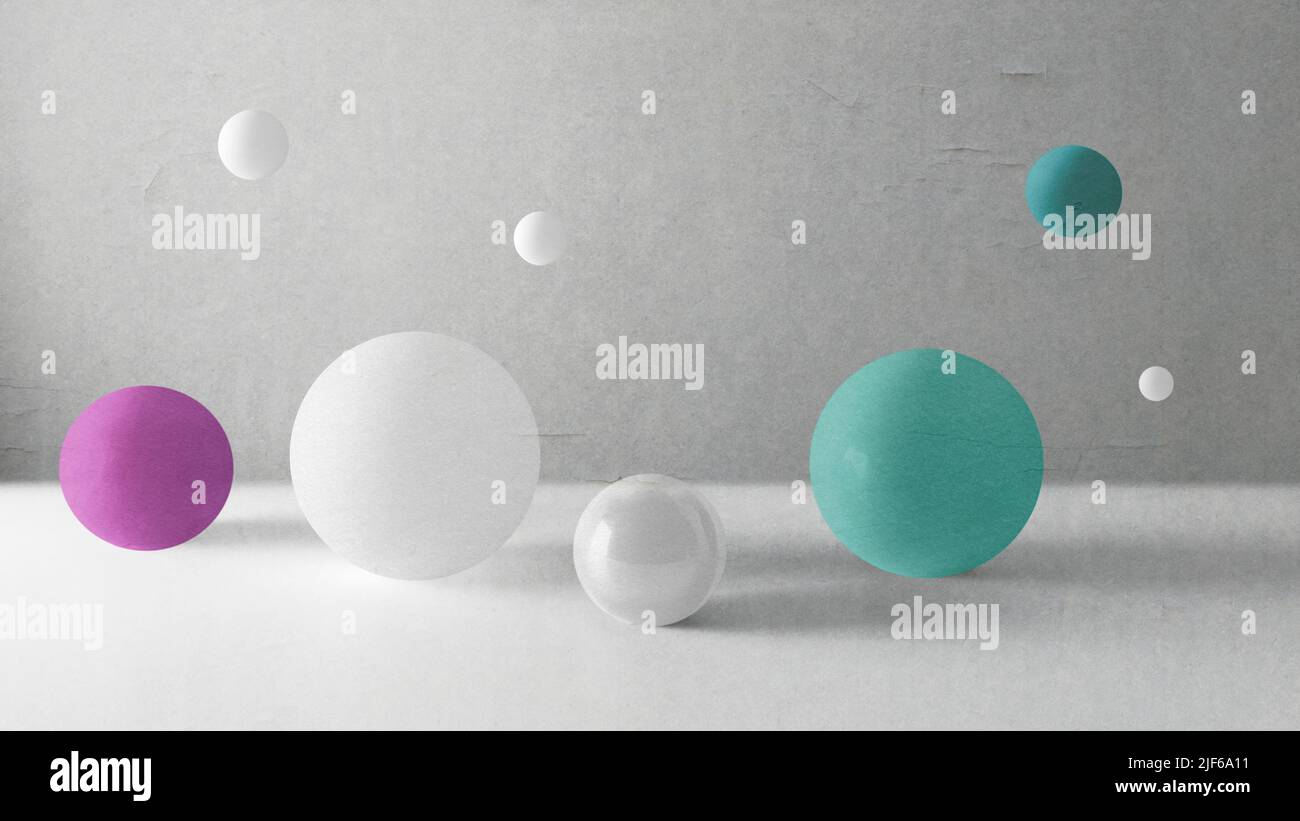 3d spheres on empty hi-res stock photography and images - Alamy