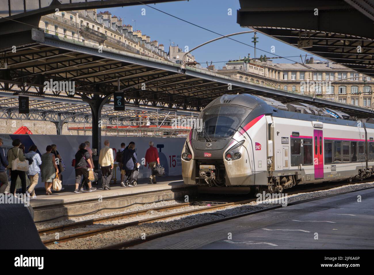 Passengers at the Gare de l'Est train station in Paris,France,Europe ...