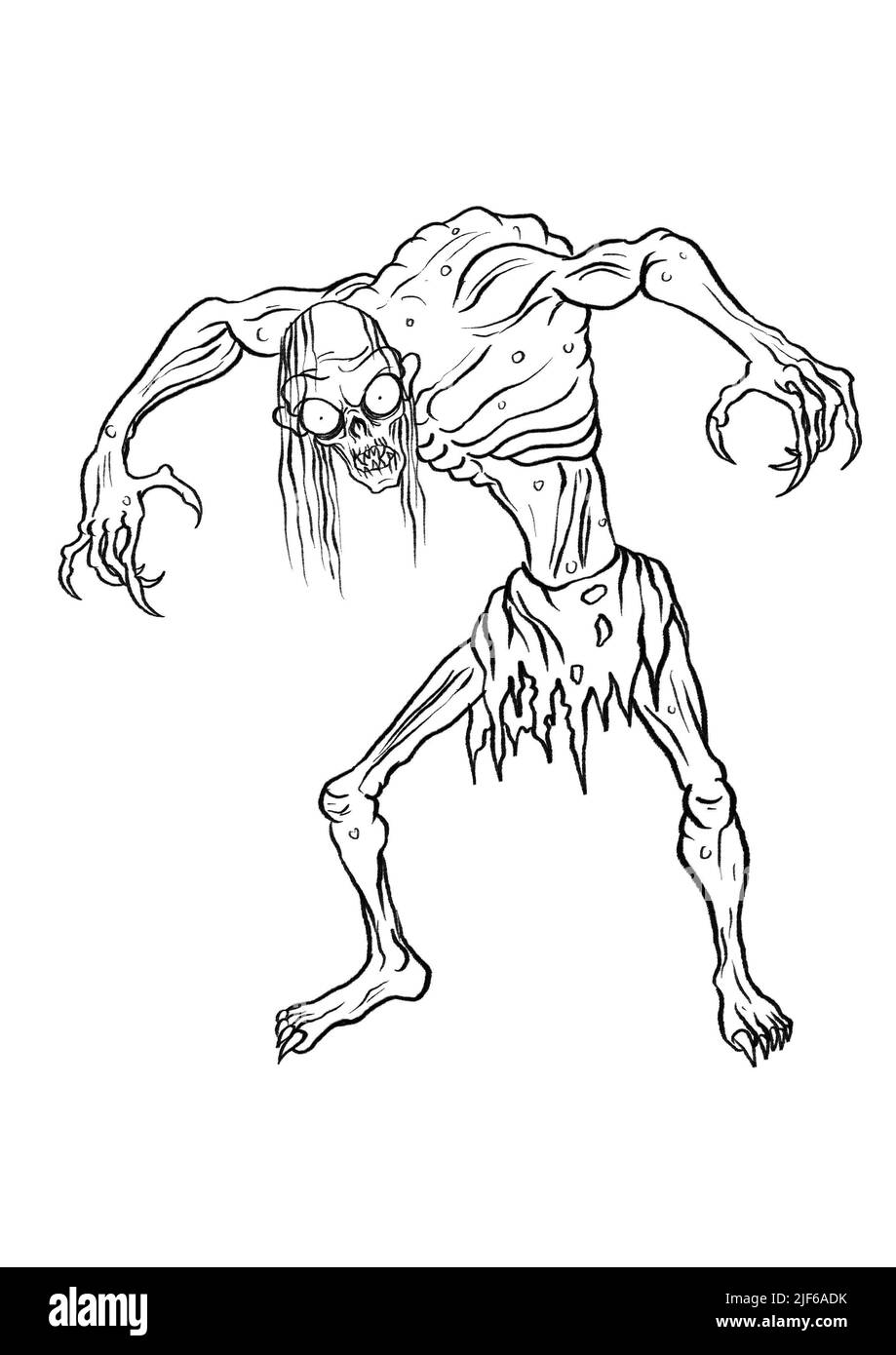 ghoul hand drawn illustration Stock Photo - Alamy