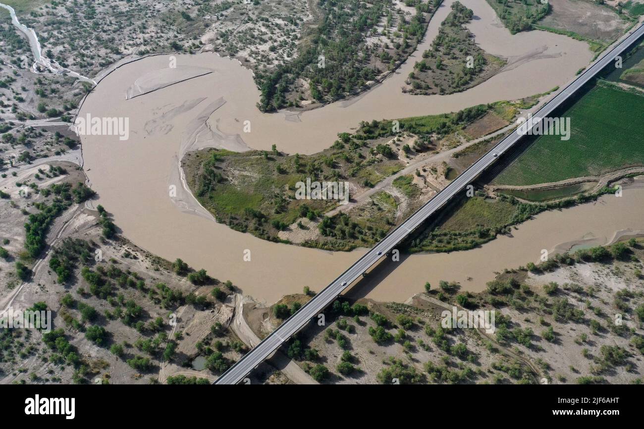 BAZHOU, CHINA - JUNE 30, 2022 - Aerial photo taken on June 30, 2022 ...