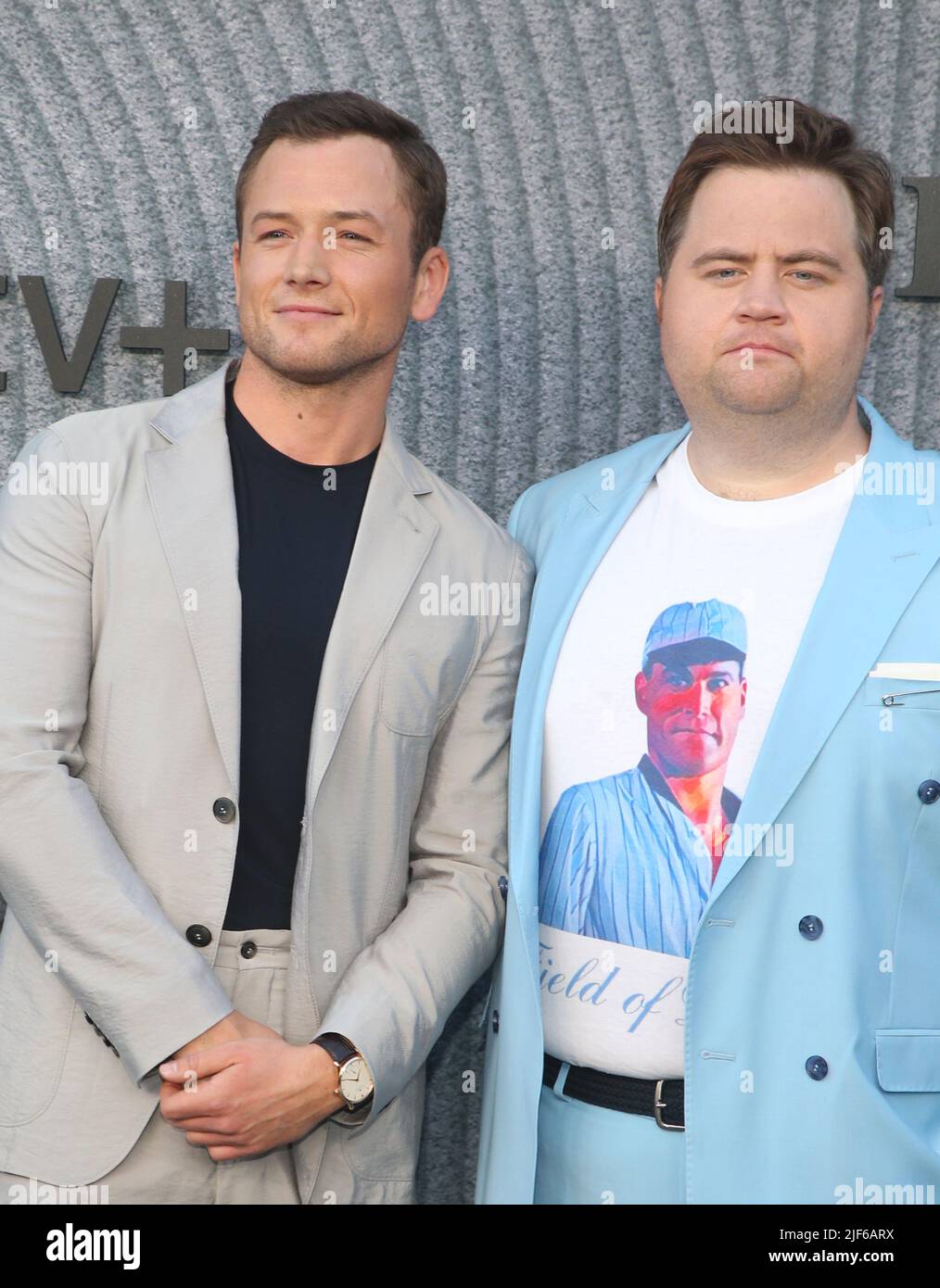 29 June 2022 - Los Angeles, California - Paul Walter Hauser, Taron Egerton. Los Angeles Premiere ...