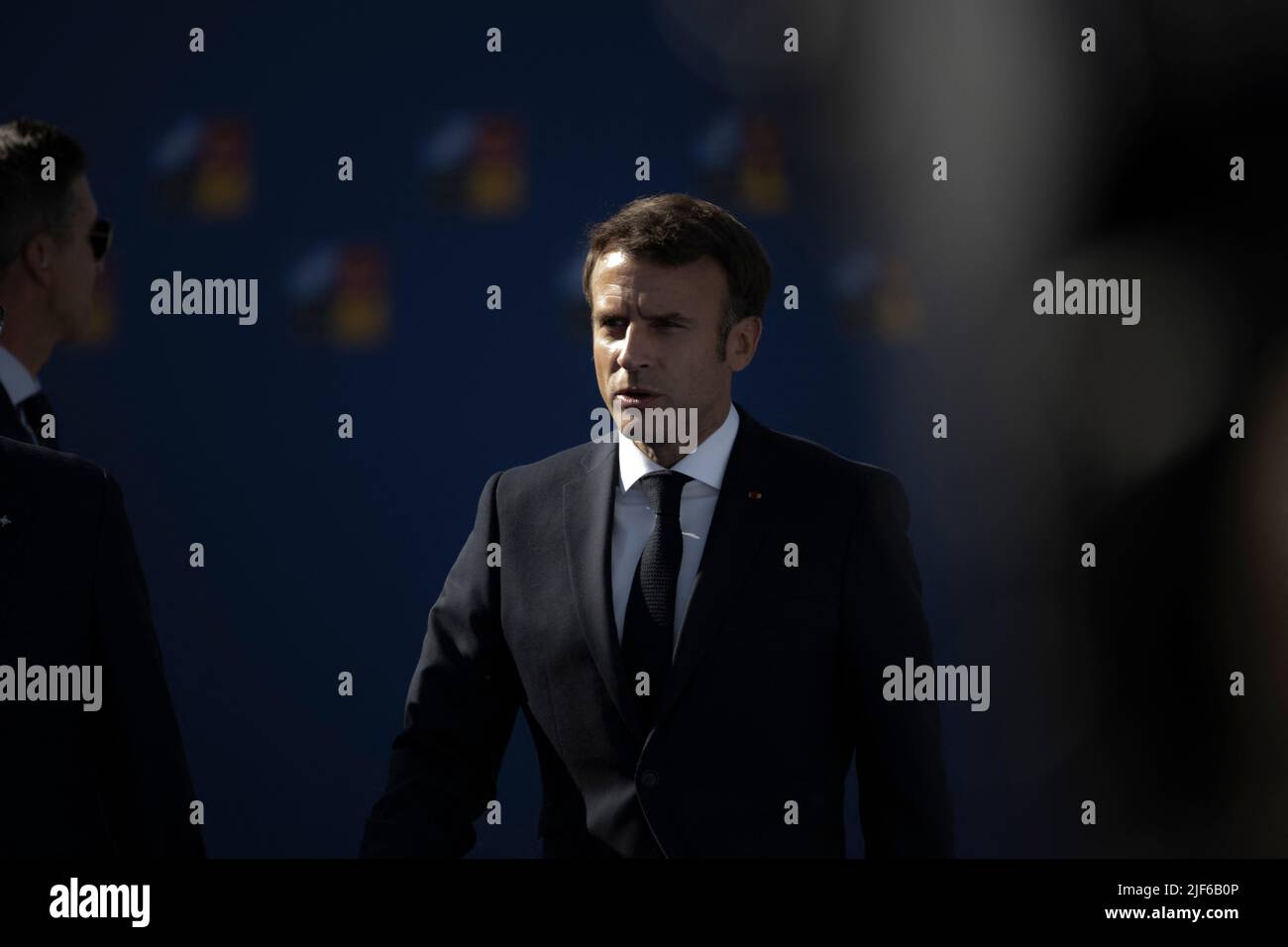 Madrid, Spain, June 30, 2022, France's President Emmanuel Macron ...