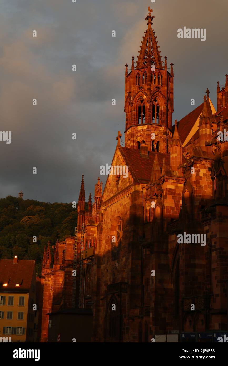 Church at golden hour Stock Photo - Alamy