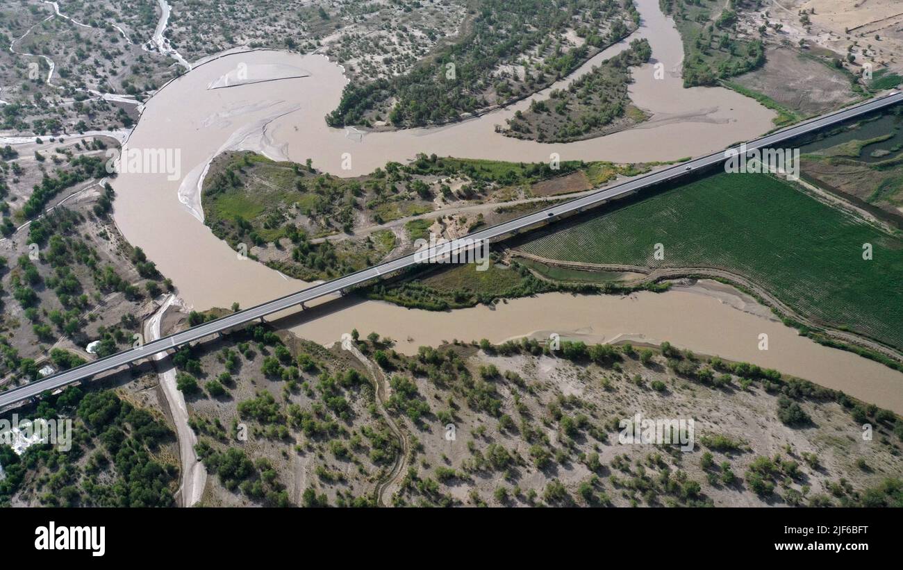 BAZHOU, CHINA - JUNE 30, 2022 - Aerial photo taken on June 30, 2022 ...