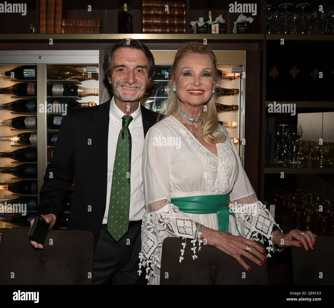 Milan, Italy. 30th June, 2022. Milan, Italy Barbara Bouchet receives ...