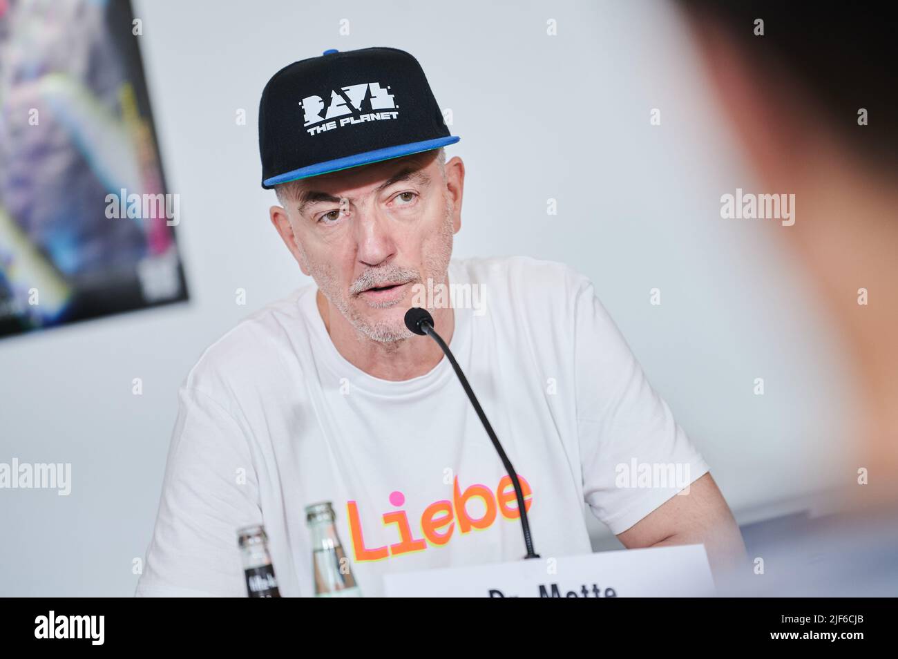 Berlin, Germany. 30th June, 2022. Dr. Motte speaks during the press ...