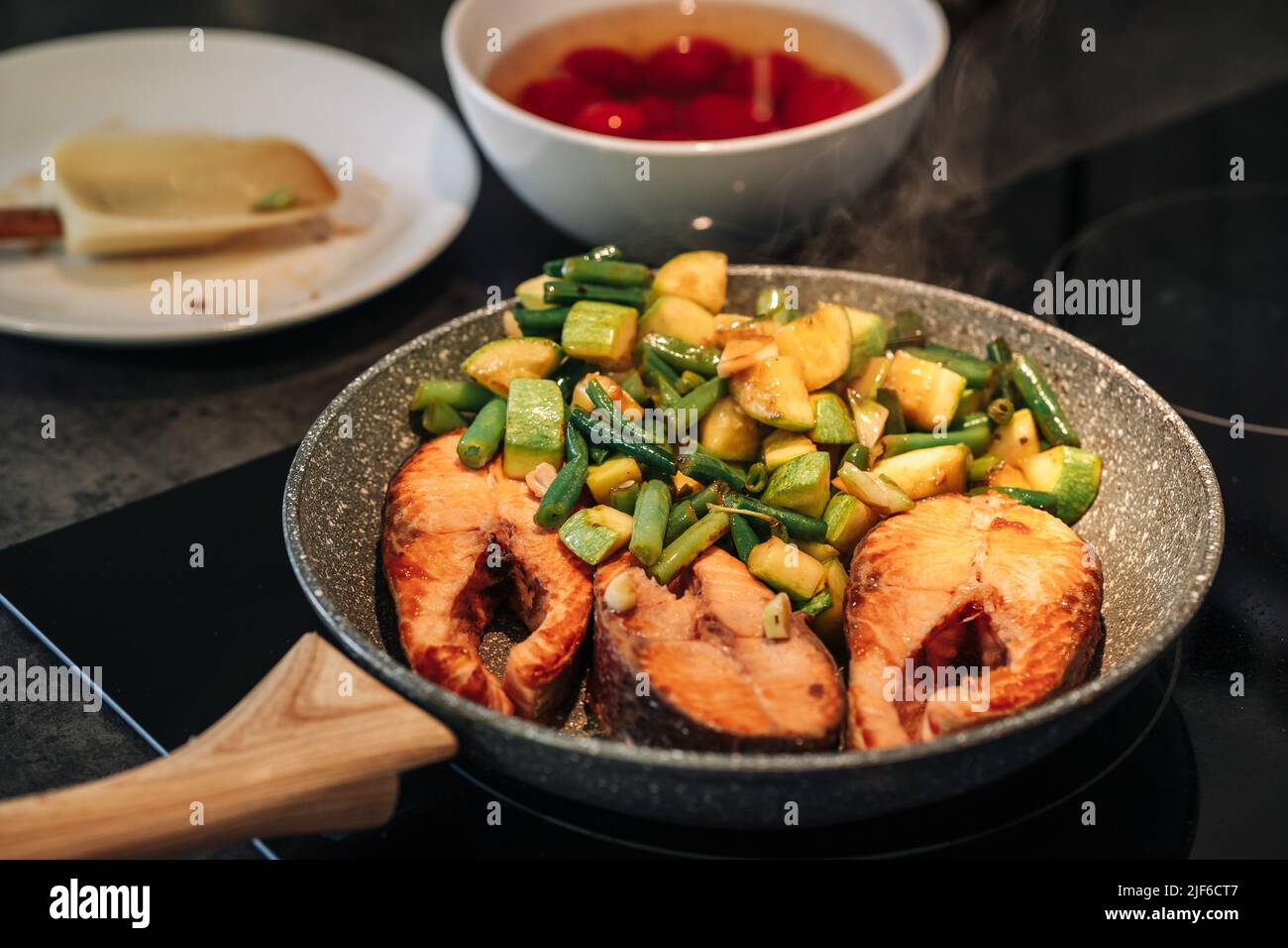 Stir frying with seasoning hi-res stock photography and images - Alamy