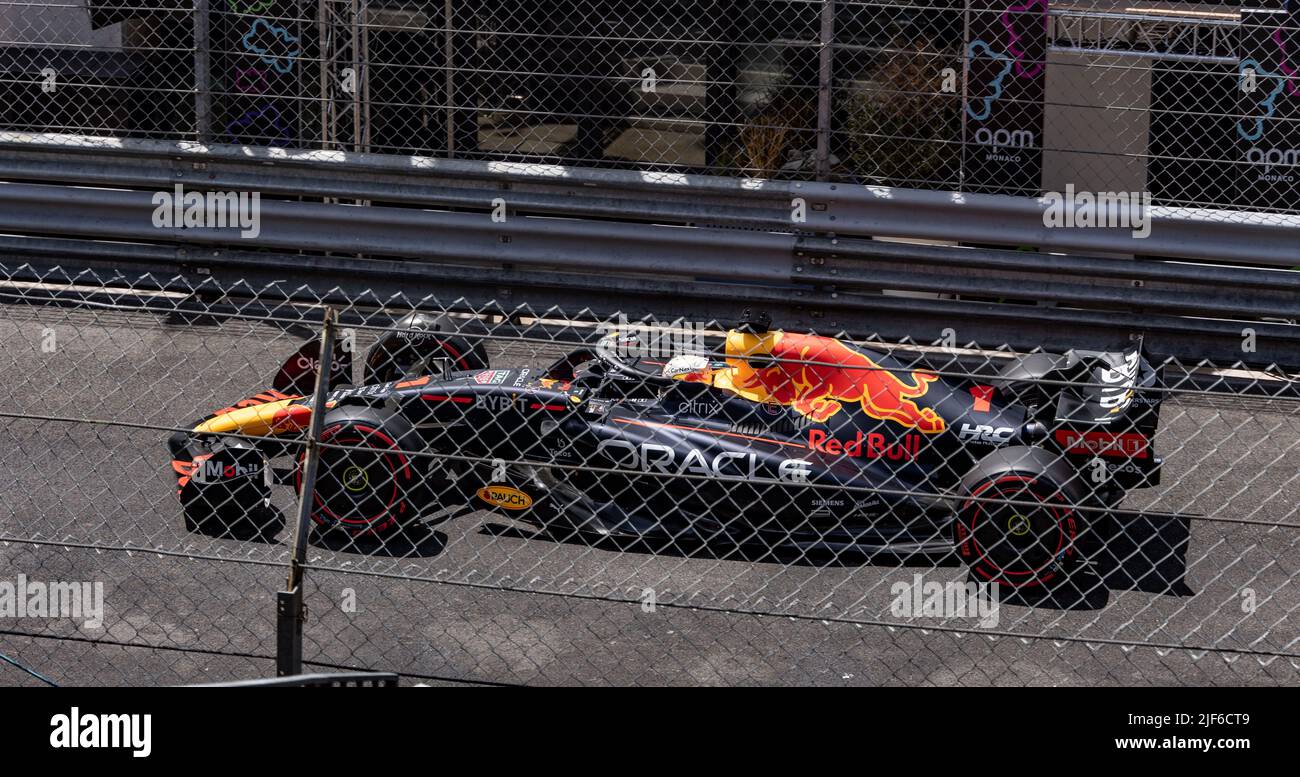 A view of a fast racing car during the Monaco Grand Prix - FP2, FP3 ...