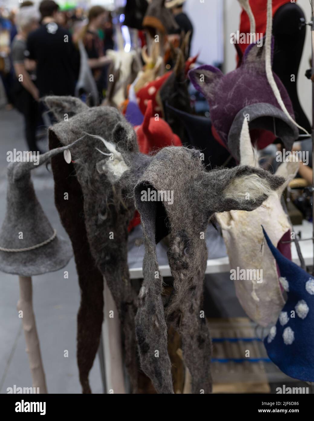 POZNAŃ, POLAND - JUNE 18, 2022: The Poznań International Fair, handmade ...