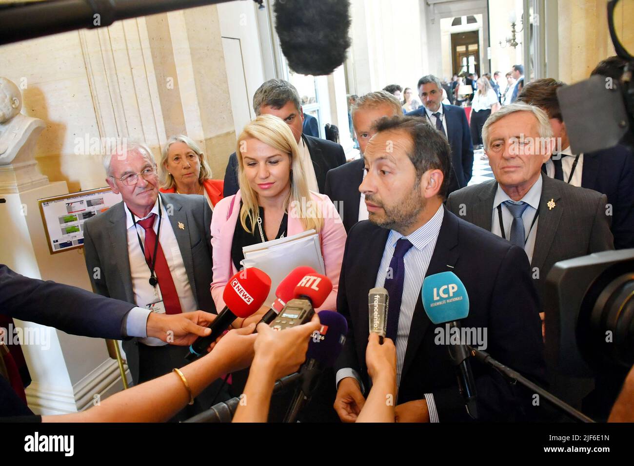 Sebastien Chenu, member of parliament of the French far-right party ...